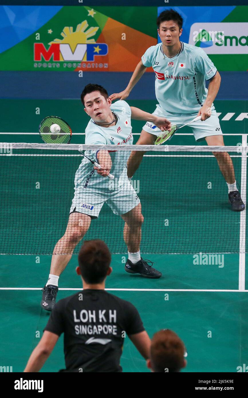 Manila, Philippines. 28th Apr, 2022. Hoki Takuro (top L)/Kobayashi Yugo ...
