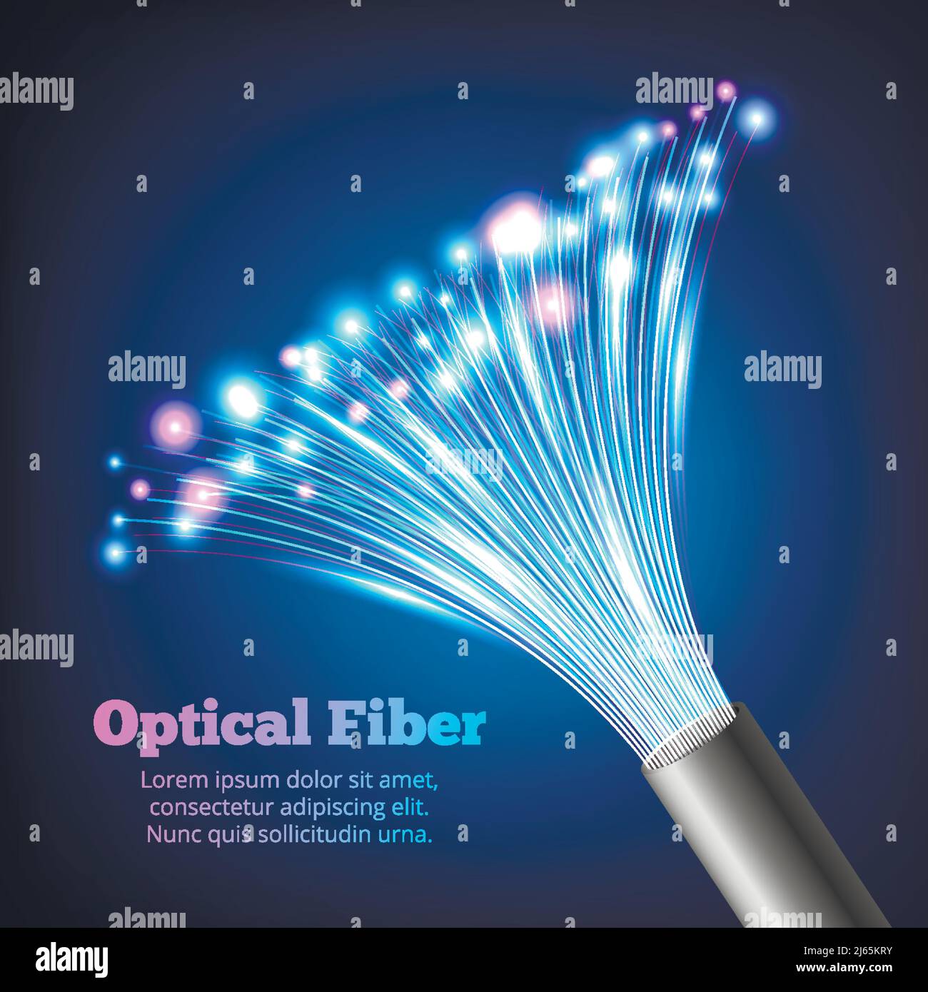 Optical fibers fiber optic cable Stock Vector Images - Alamy