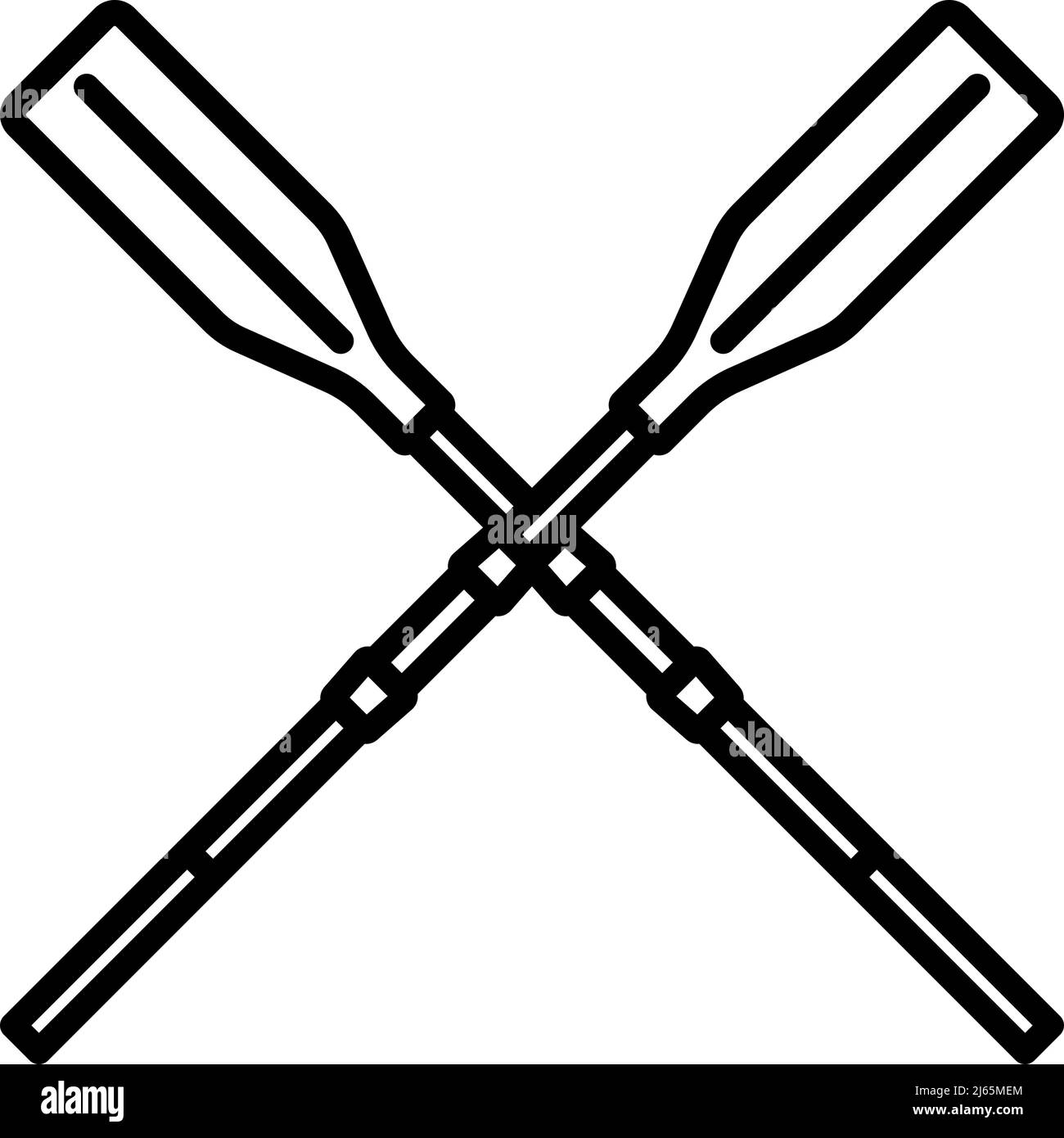 Icon Of Boat Oars. Bold outline design with editable stroke width ...