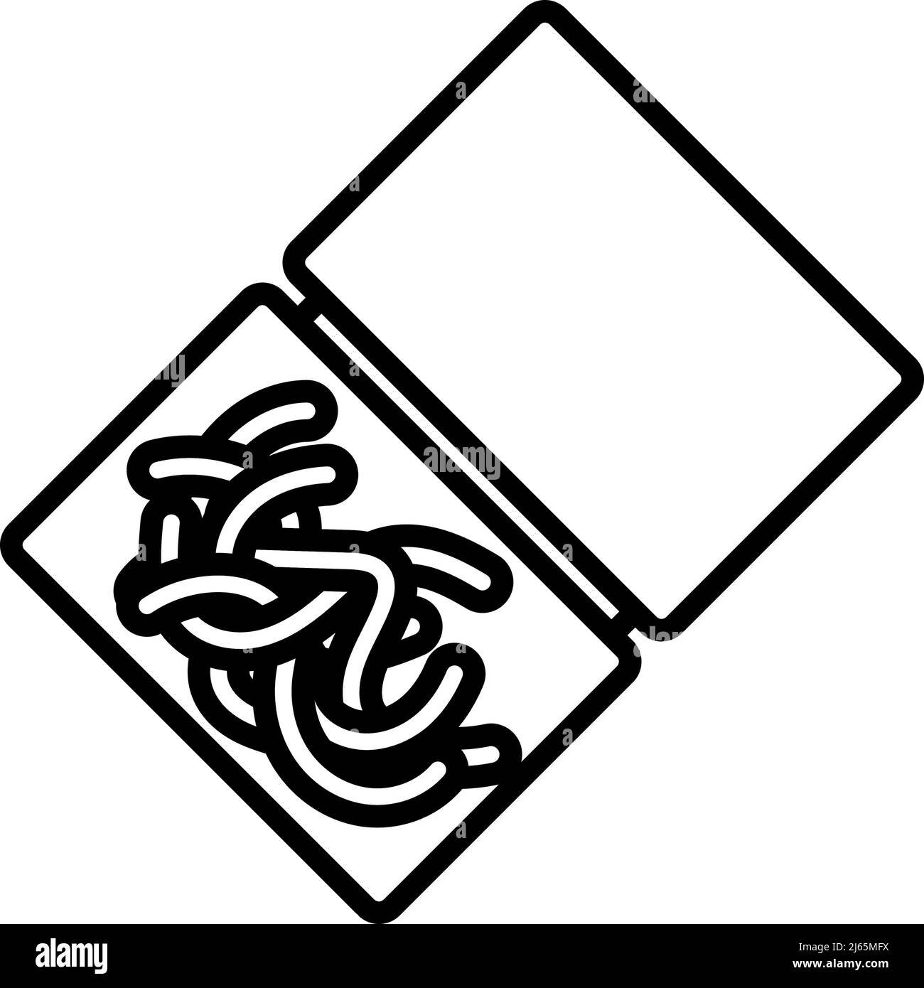 Icon Of Worm Container. Bold outline design with editable stroke width ...