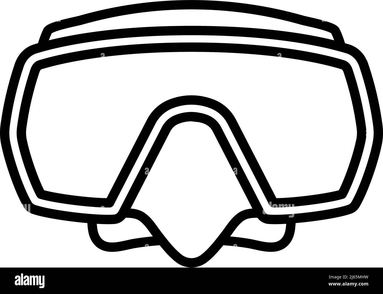 Icon Of Scuba Mask. Bold outline design with editable stroke width ...