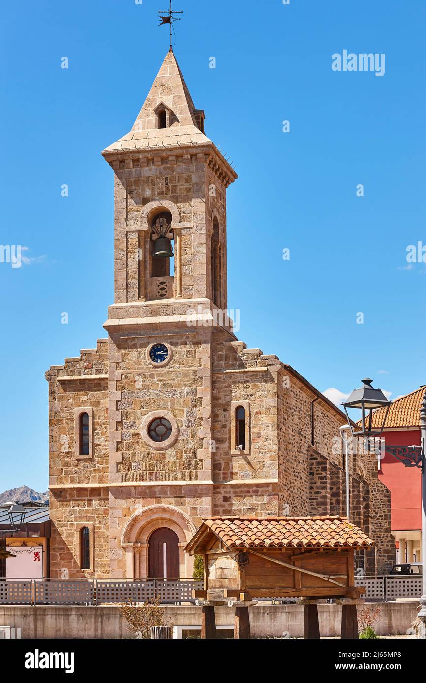 Traditional church in Riano village. Santa Agueda. Castilla Leon. Spain ...