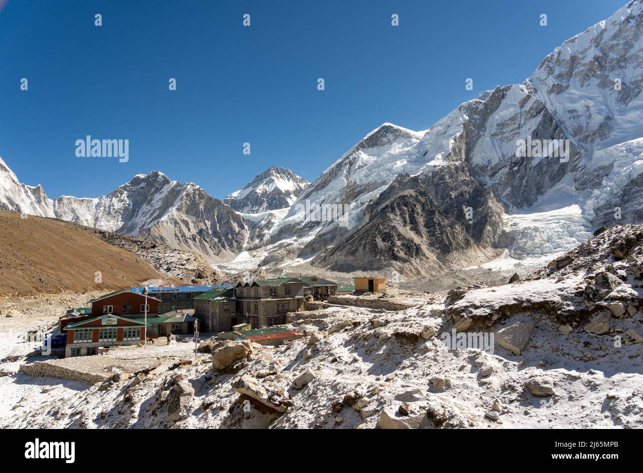 The Small Town of Gorak Shep just before ascending to Everest Base Camp ...