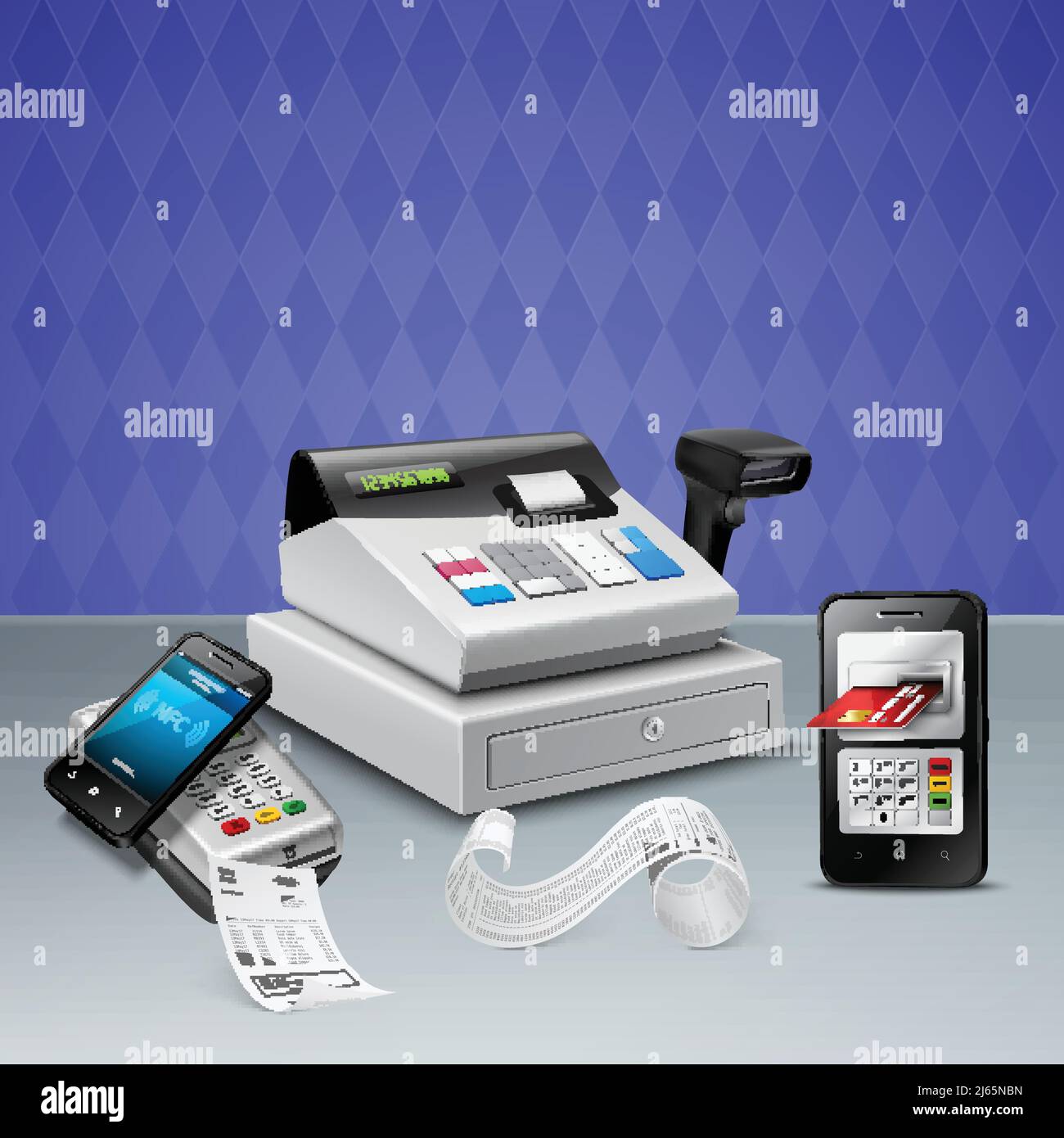 Electronic payment by nfc technology on smart phone realistic ...