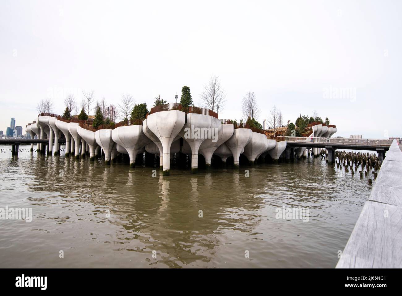 Little Island Park at Pier 55, New York USA Stock Photo - Alamy