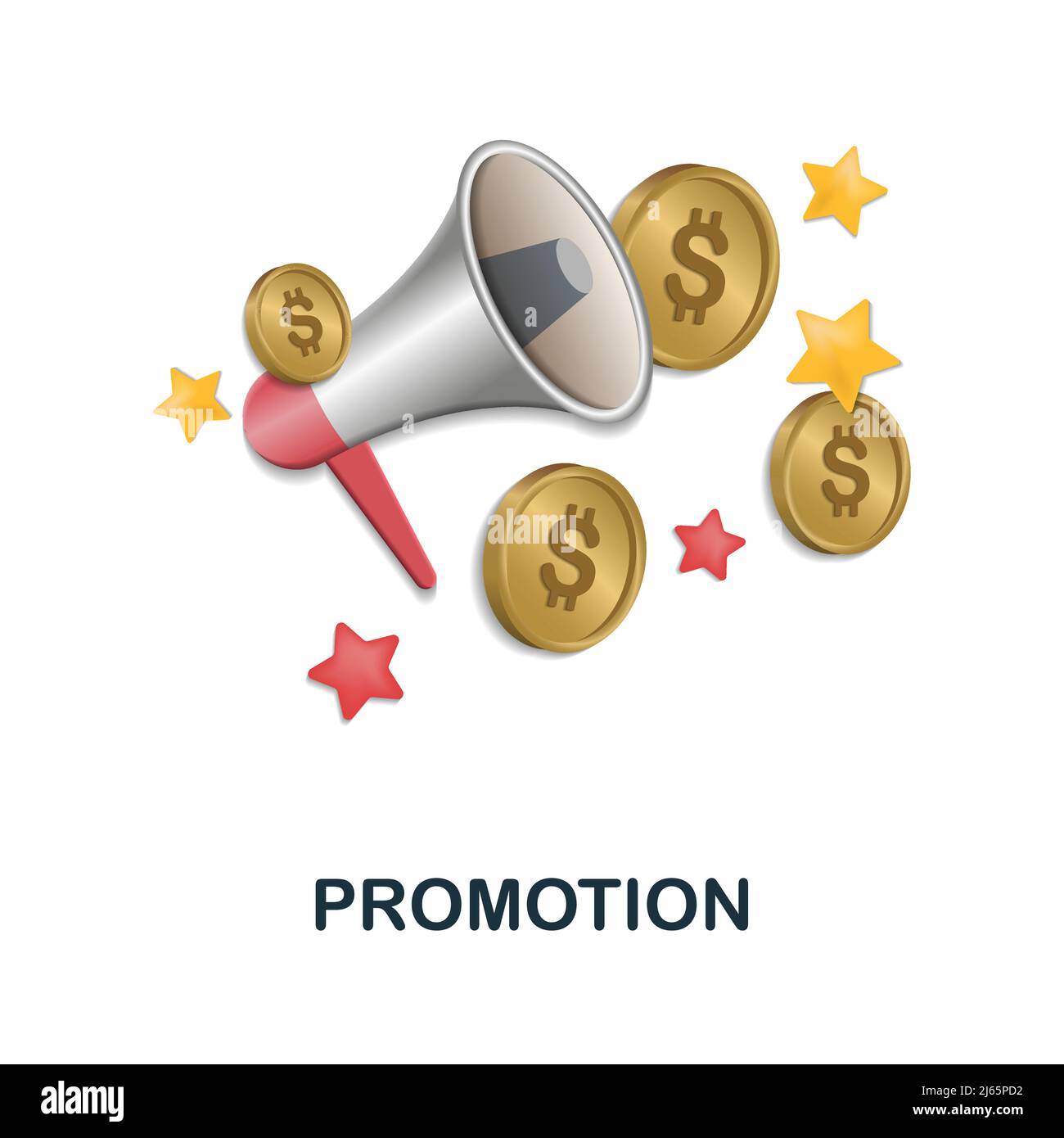 Promotion icon. 3d illustration from startup collection. Creative ...