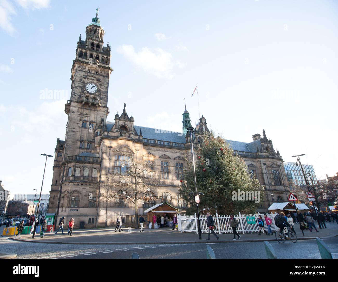 Sheffield Town Hall on Pinstone Street in Sheffield in the UK Stock ...