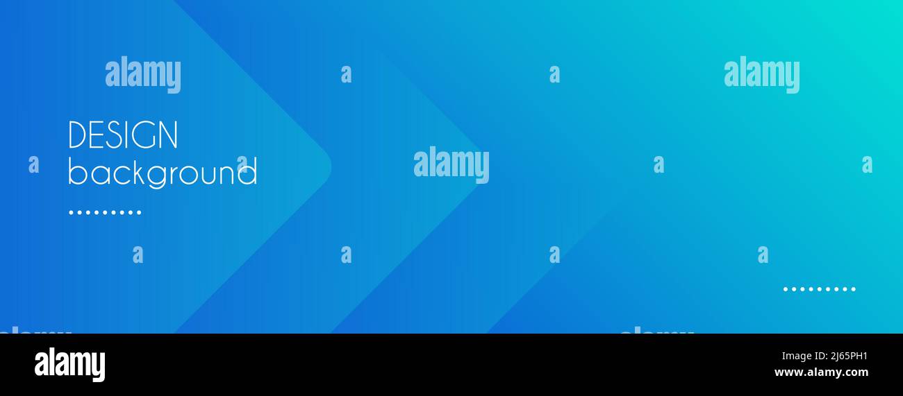 Blue abstract vector long banner. Minimal background with arrows and ...