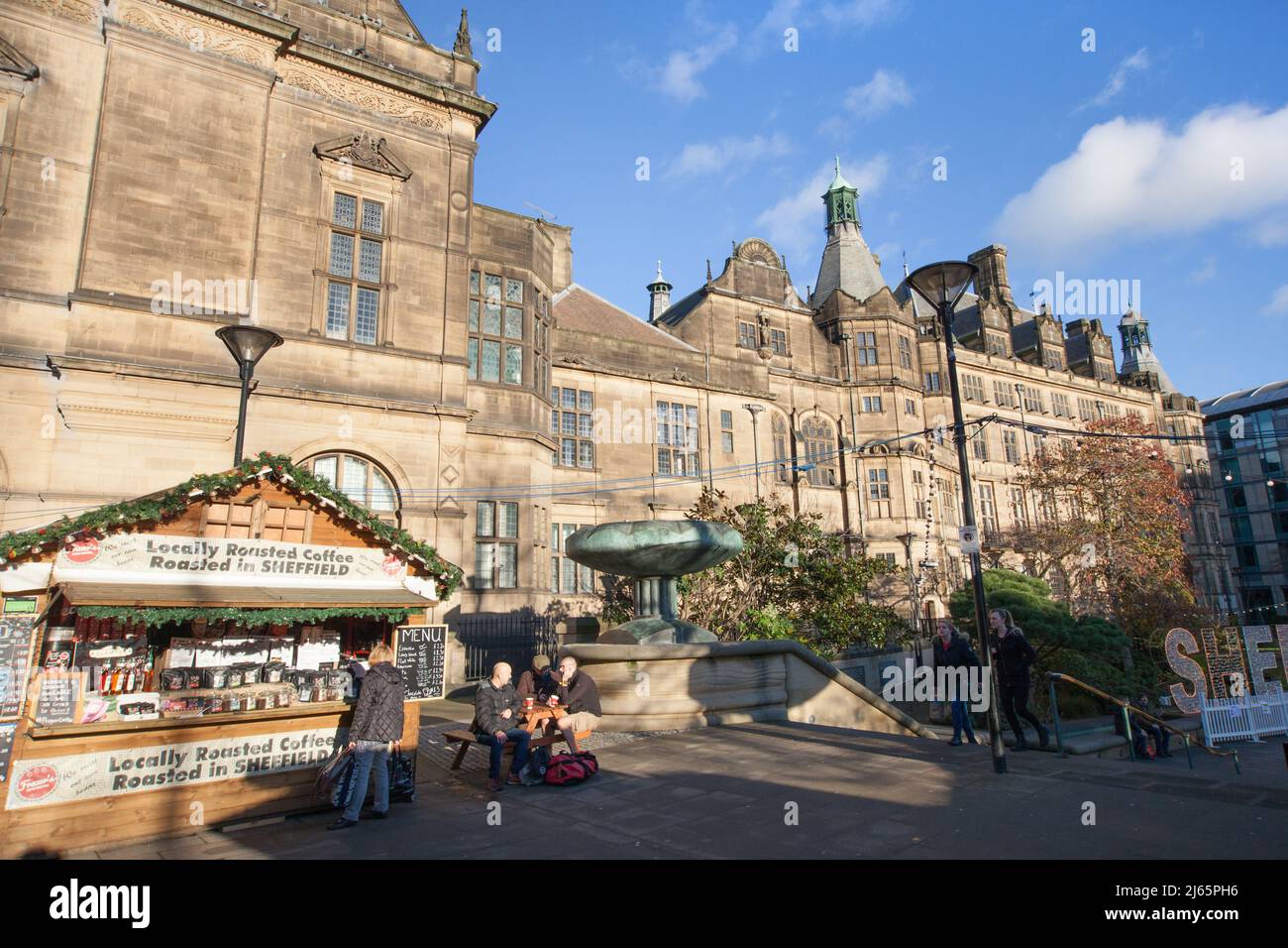 Sheffield Town Hall on Pinstone Street in Sheffield in the UK Stock ...