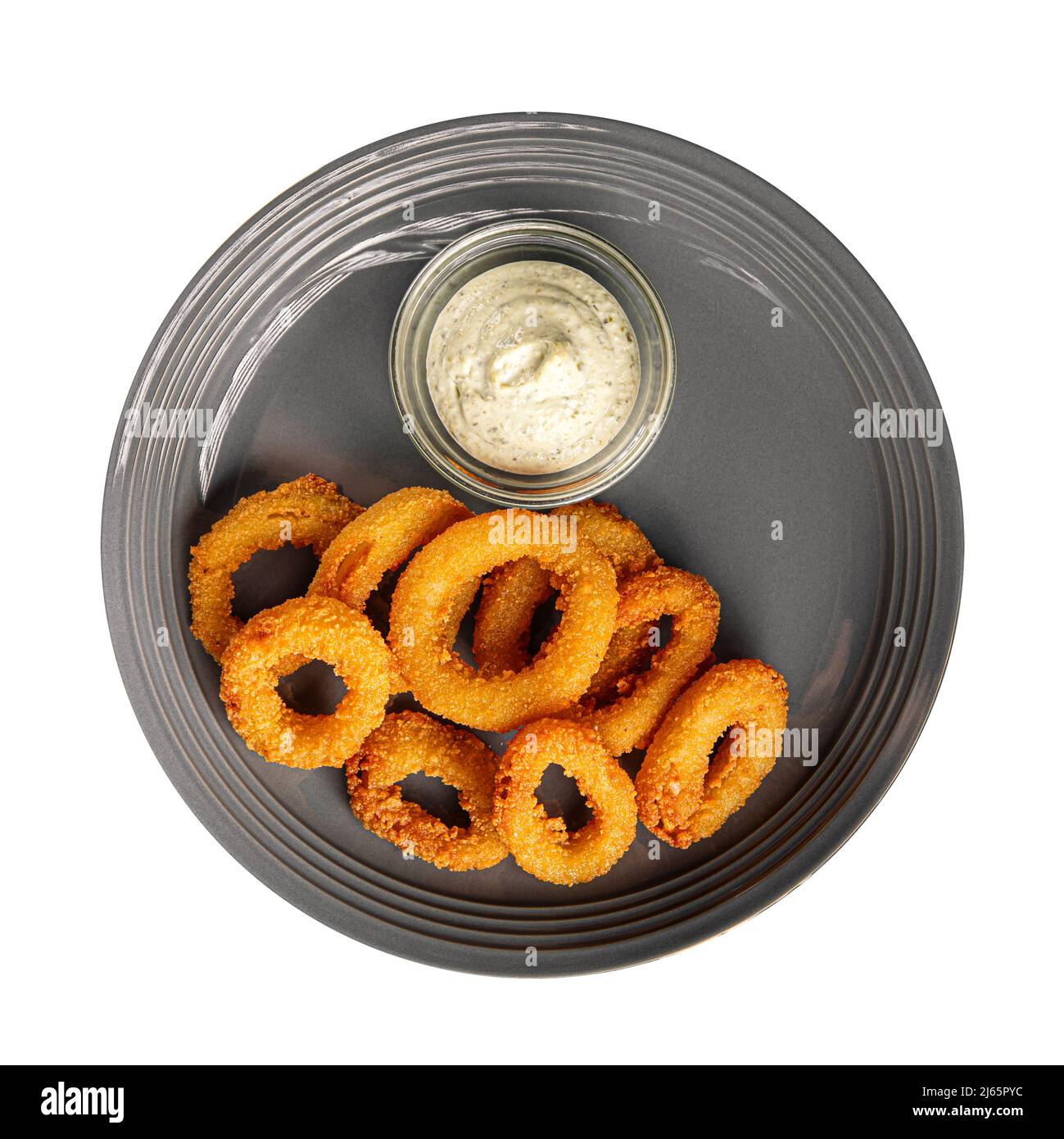 Breaded onion rings top view hi-res stock photography and images - Alamy