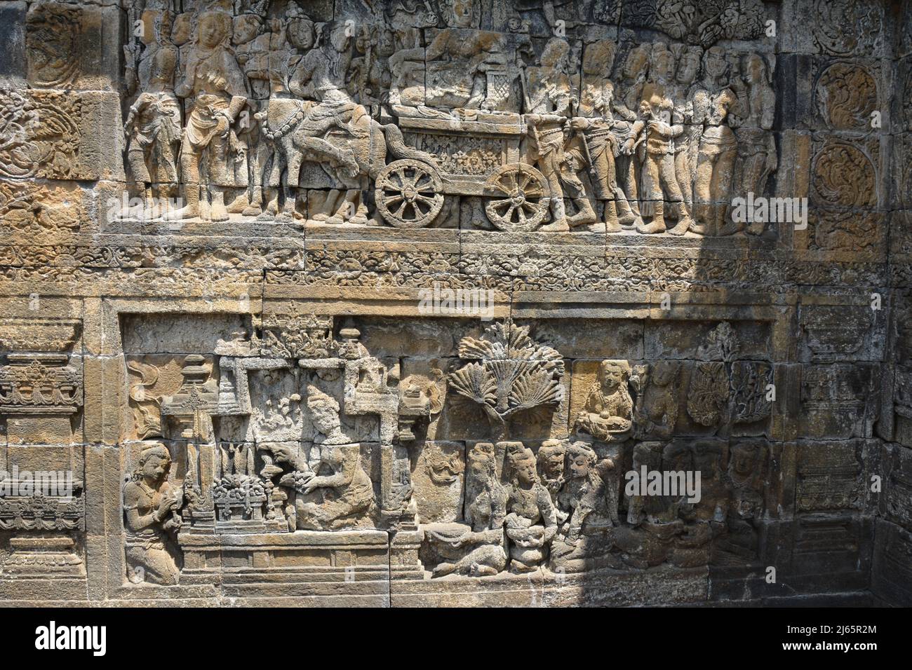 The Stone Carvings of Borobudur Temple, Java, Indonesia Stock Photo - Alamy
