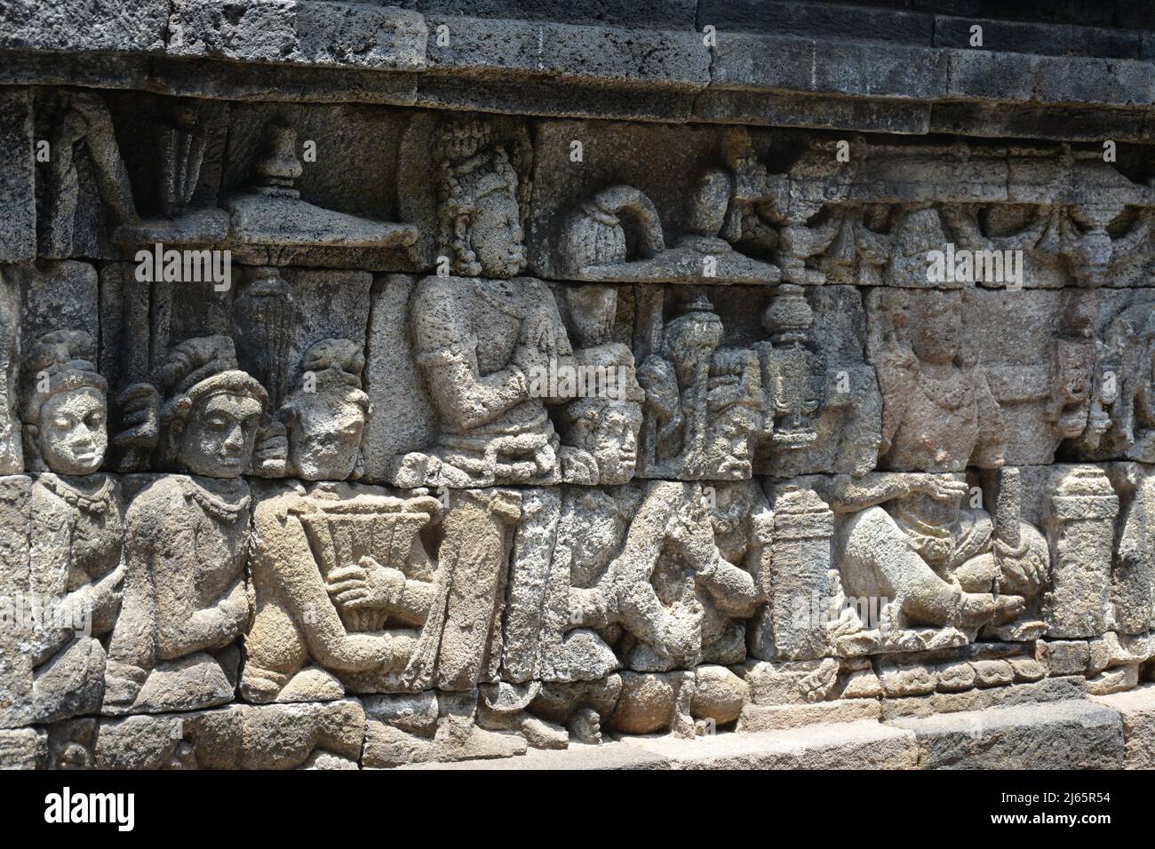 The Stone Carvings of Borobudur Temple, Java, Indonesia Stock Photo - Alamy