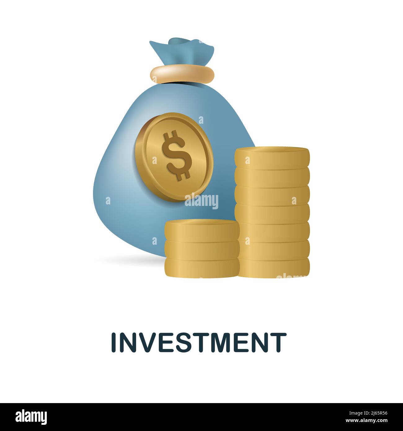 Investment icon. 3d illustration from startup collection. Creative ...