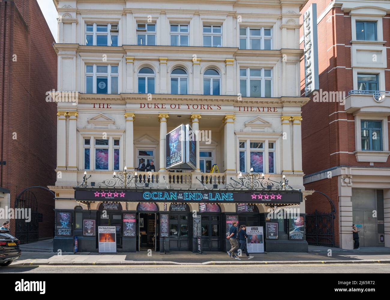 Front facade of The Duke of York's Theatre in St Martin's Lane, London ...