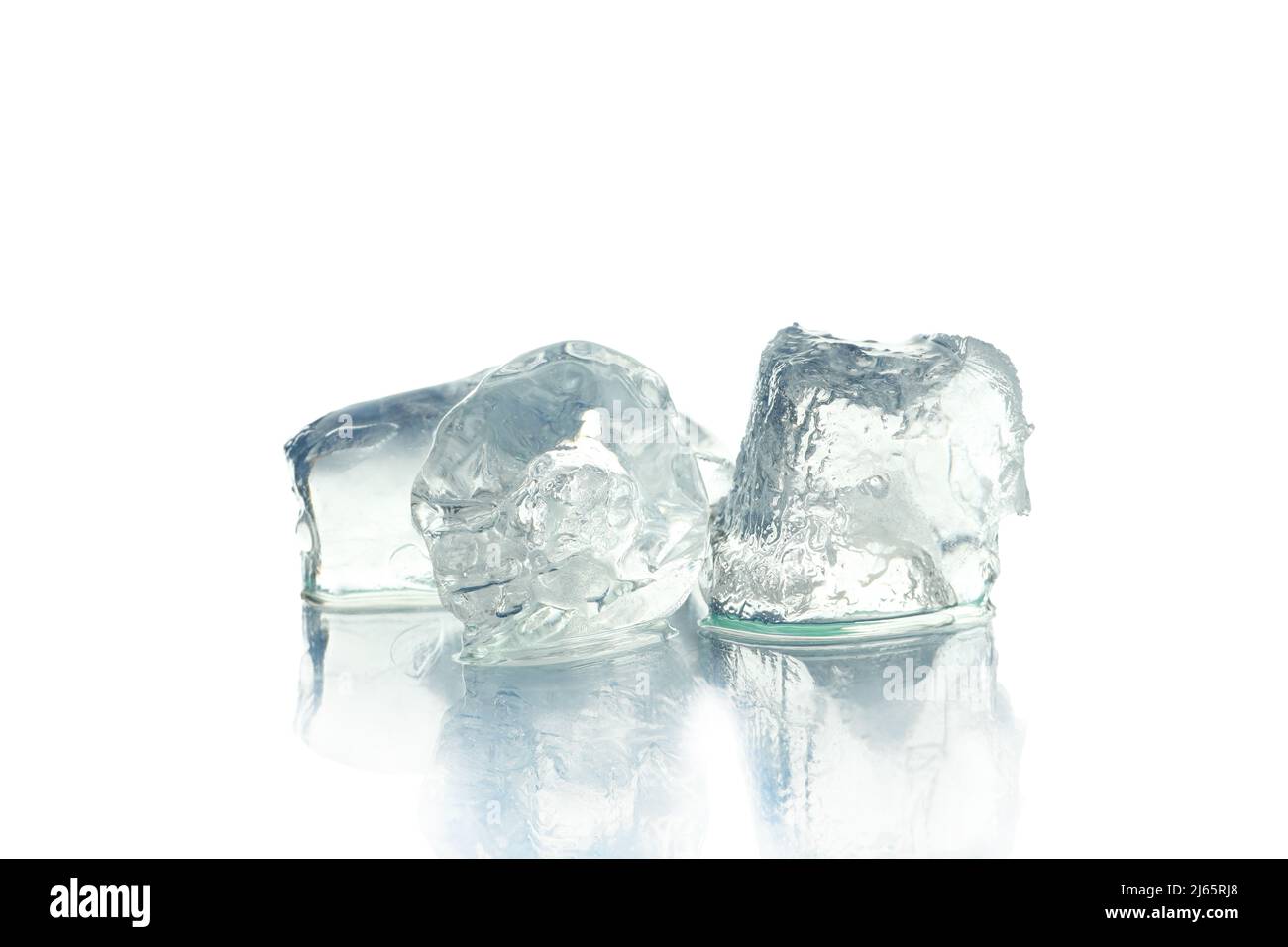 Ice forms for drinks isolated on white background Stock Photo - Alamy