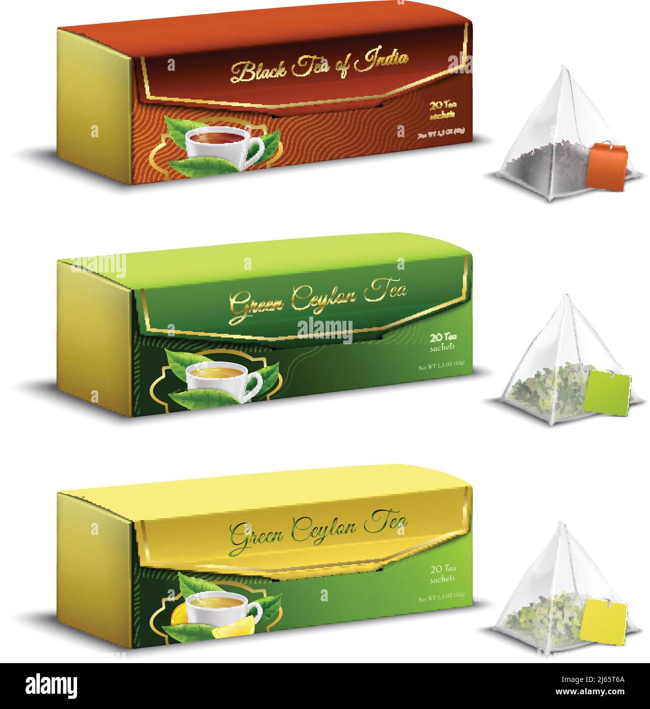 Ceylon tea box Stock Vector Images - Alamy