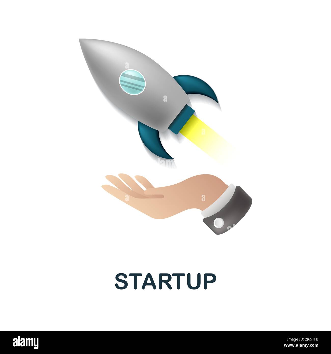 Startup icon. 3d illustration from startup collection. Creative Startup ...
