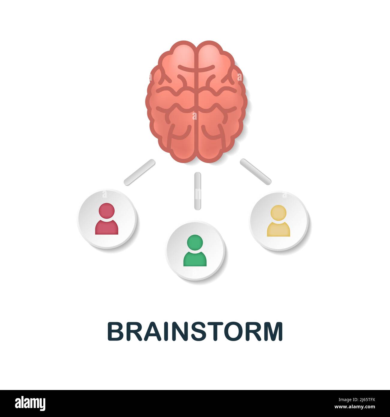 Brainstorm icon. 3d illustration from startup collection. Creative ...
