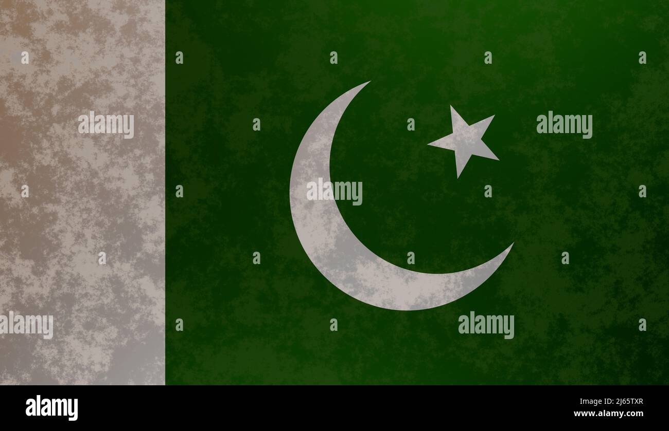 Grunge Pakistan flag. Pakistan flag with grunge texture concrete 3d ...