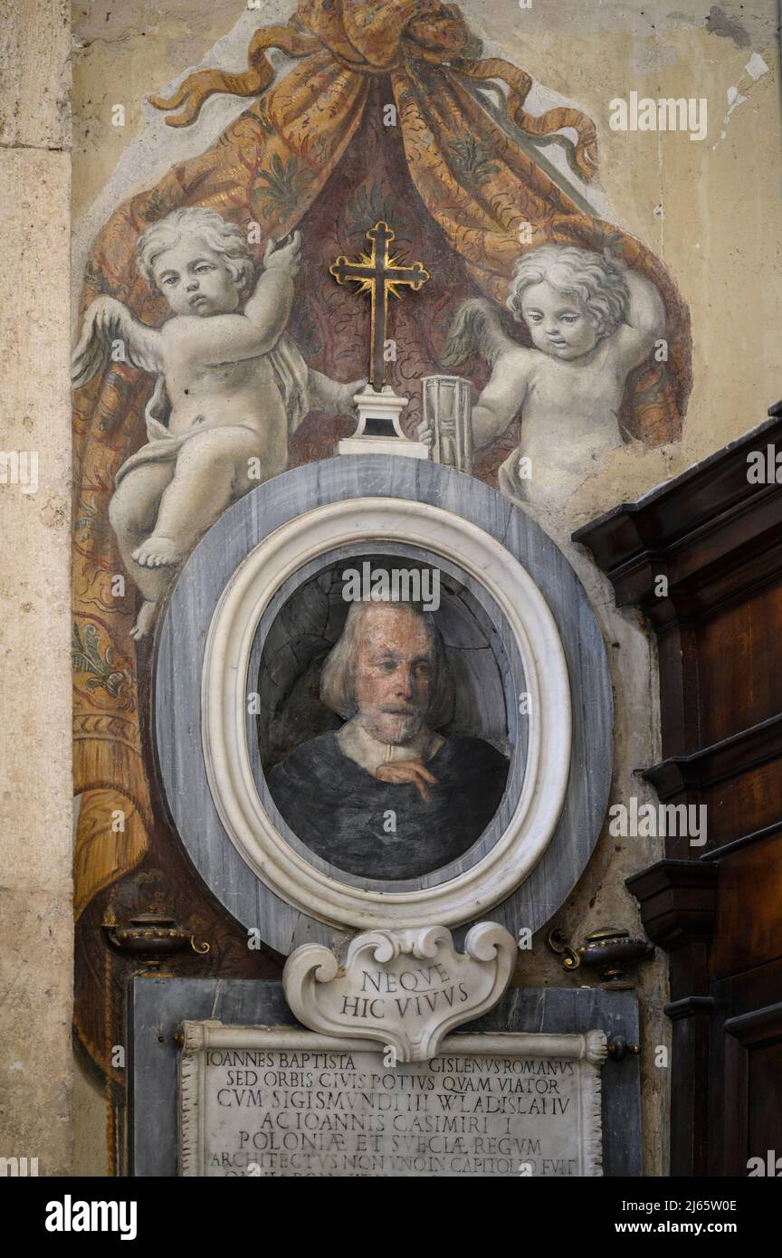 Rome. Italy. Basilica di Santa Maria del Popolo. Tomb of Giovanni ...