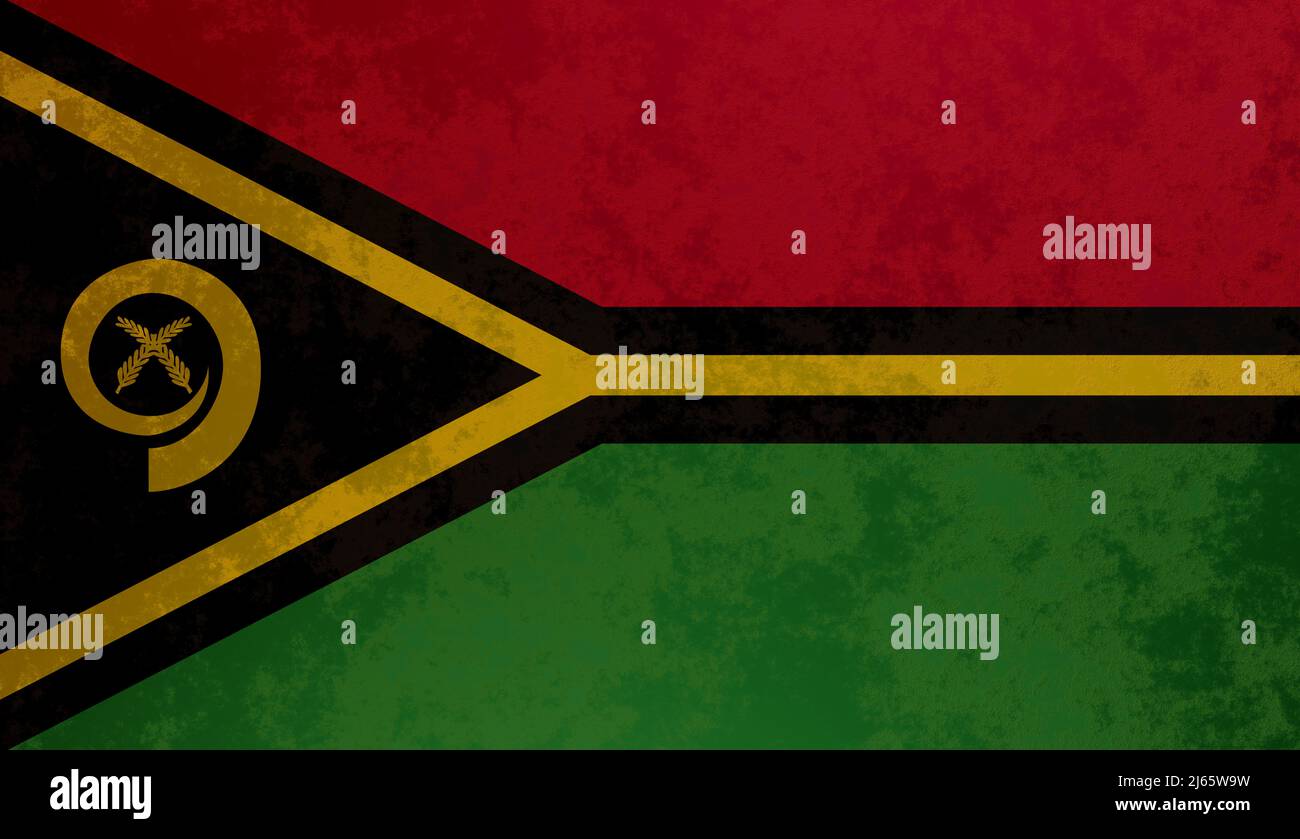 Textured photo of the flag of Vanuatu Concrete Grunge 3d Render Stock Photo - Alamy