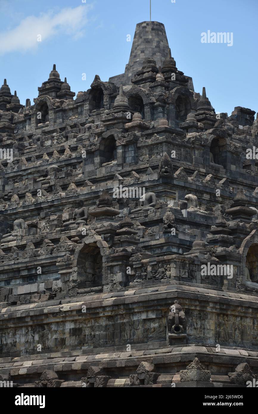 The Stone Carvings of Borobudur Temple, Java, Indonesia Stock Photo - Alamy