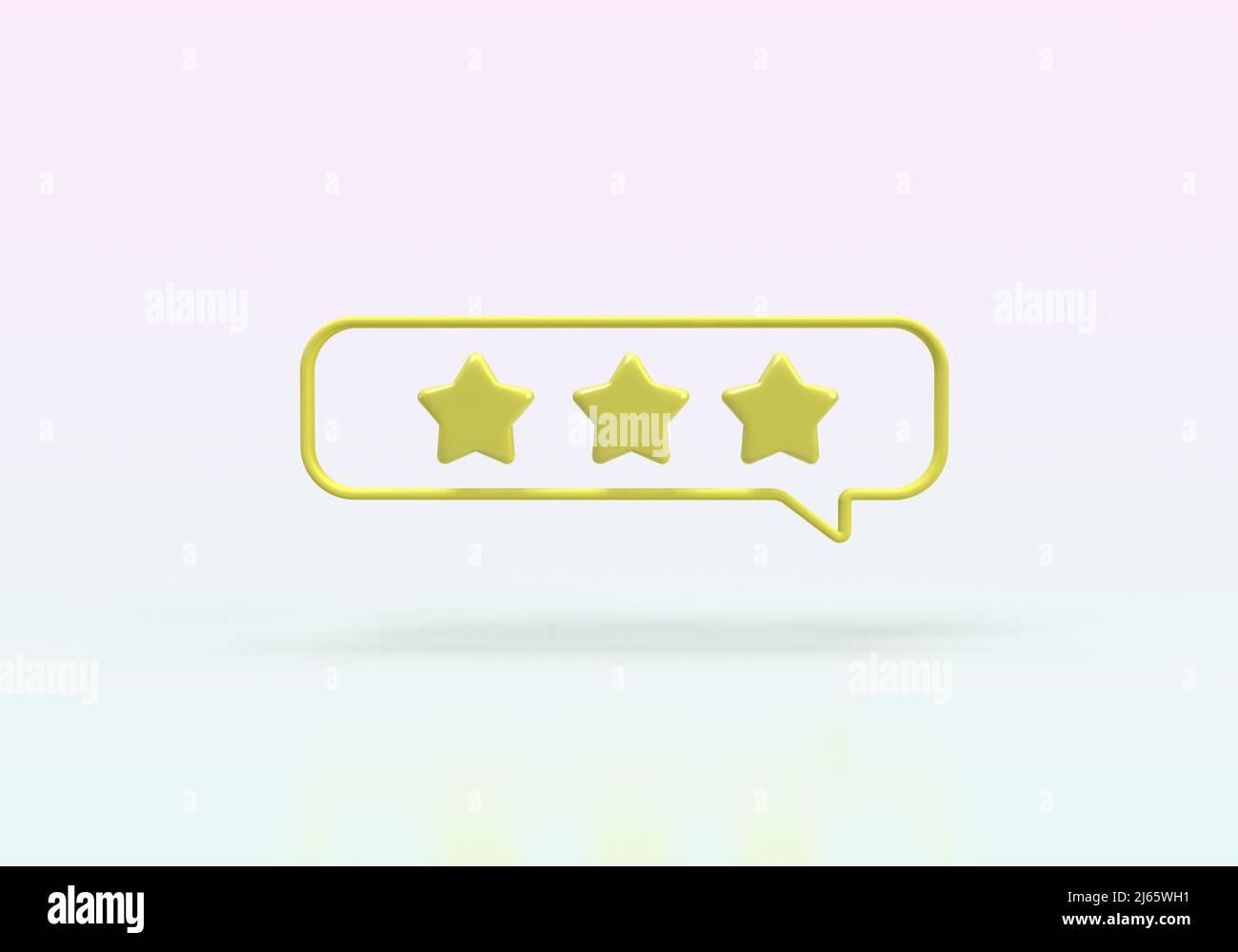 Glossy yellow stars rating feedback concept illustration for business ...