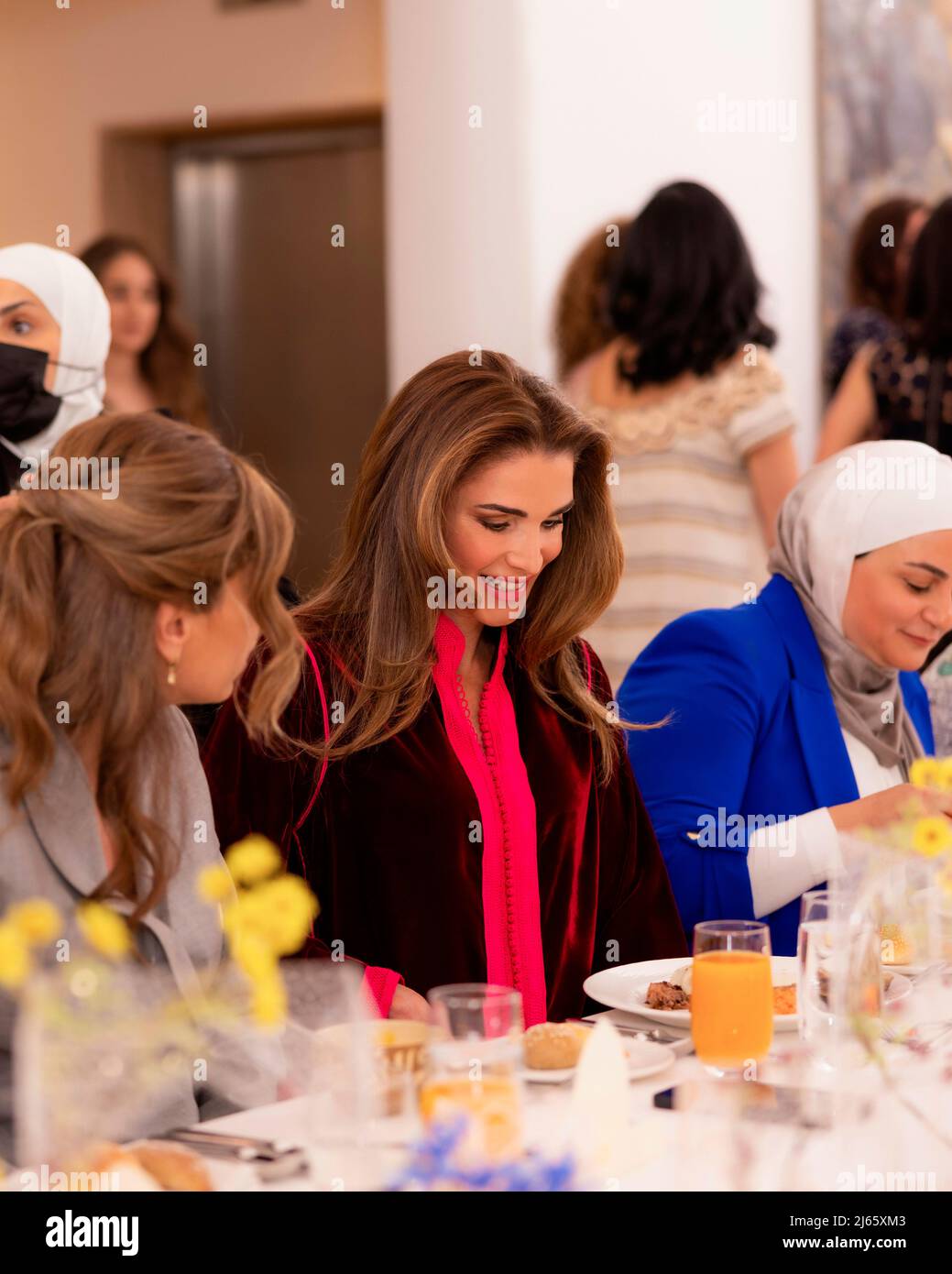 Amman, Jordanien. 28th Apr, 2022. Queen Rania of Jordan at the Jordan ...