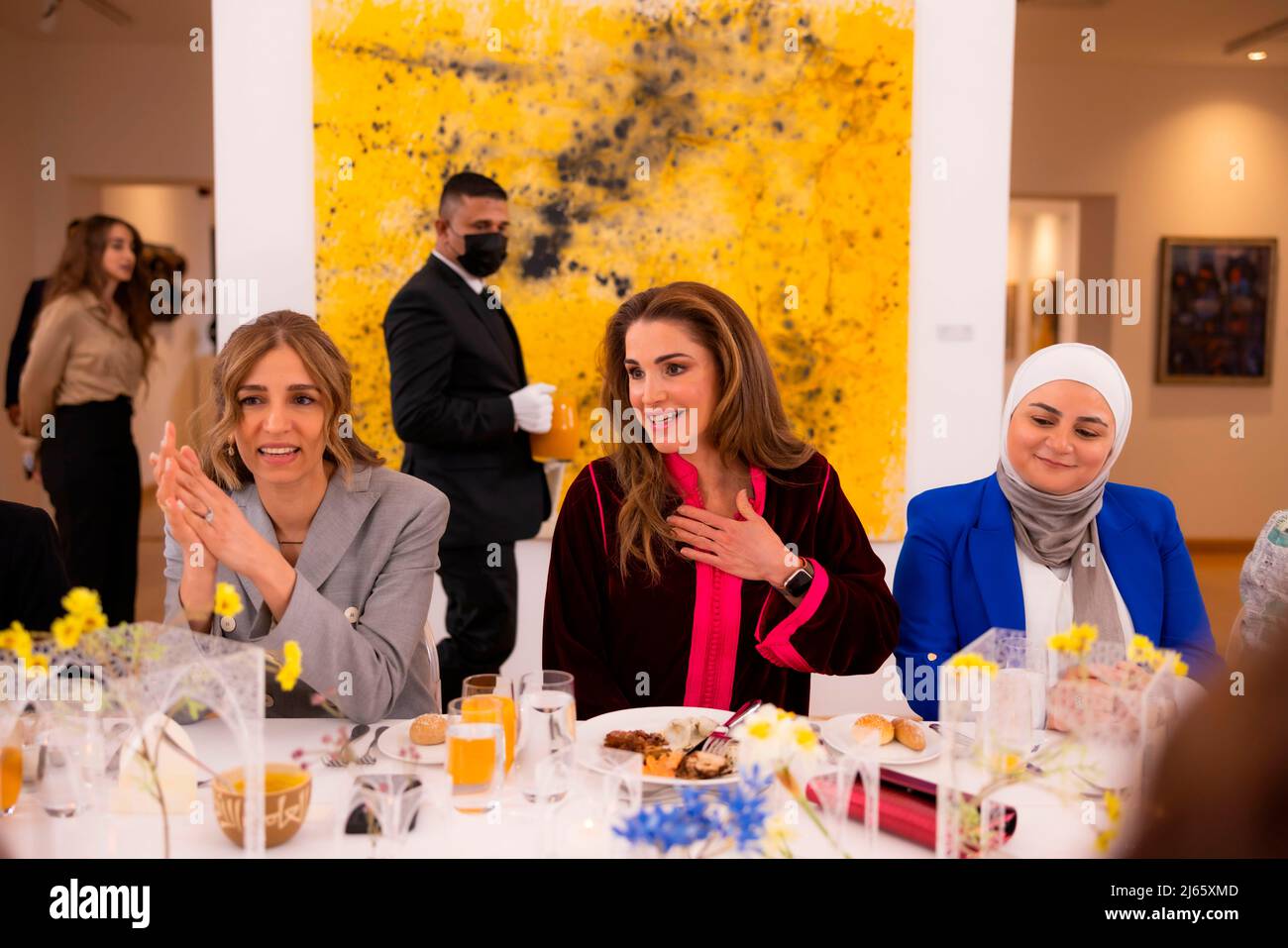 Amman, Jordanien. 28th Apr, 2022. Queen Rania of Jordan at the Jordan ...