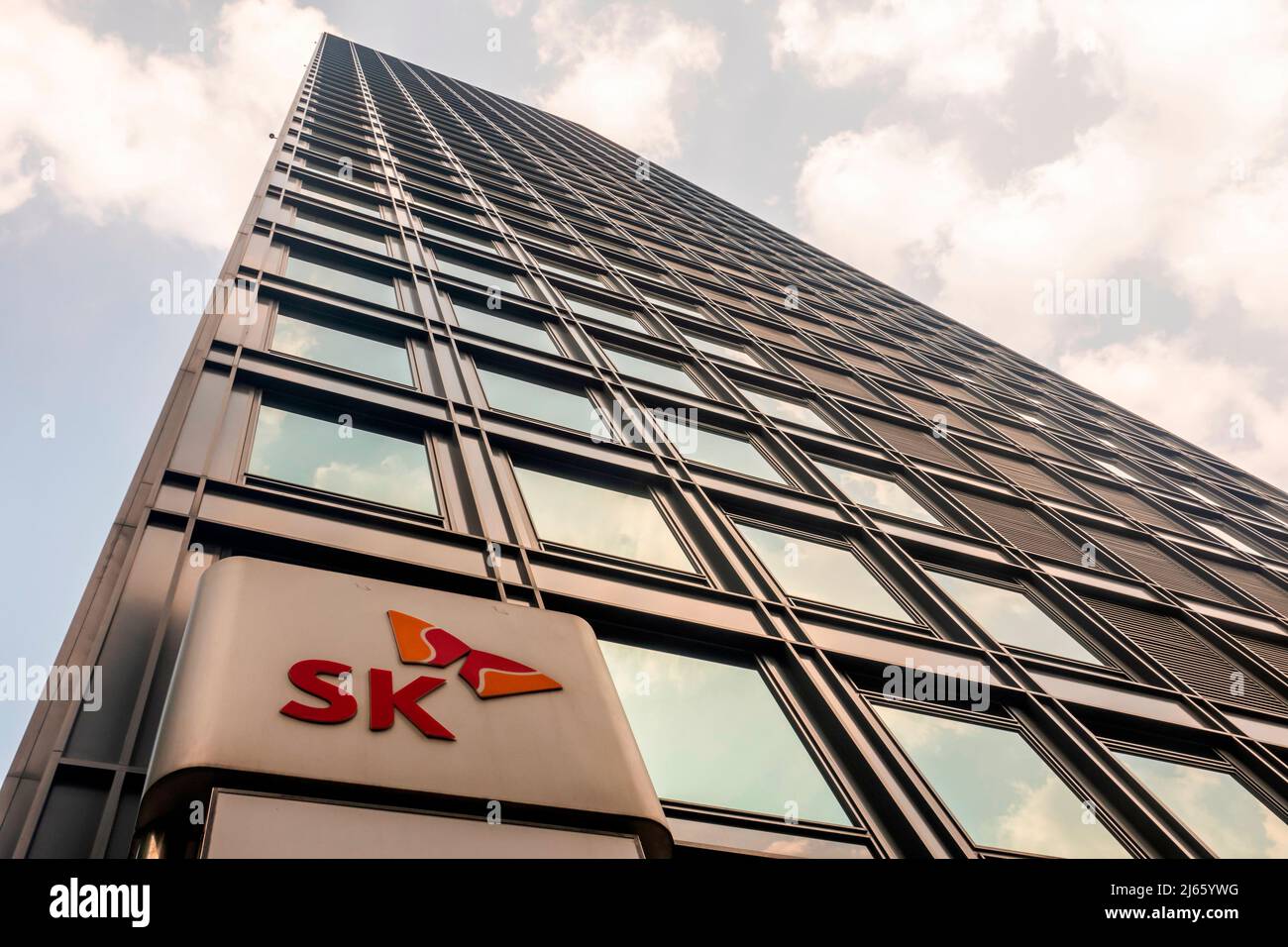 SK Group, April 21, 2022 : The headquarters of SK Group in Seoul, South ...