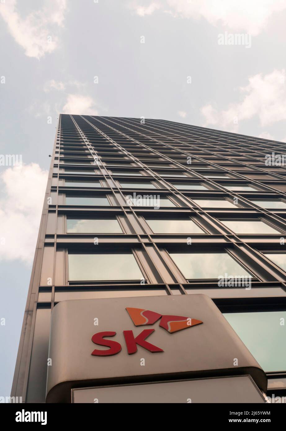 SK Group, April 21, 2022 : The headquarters of SK Group in Seoul, South ...