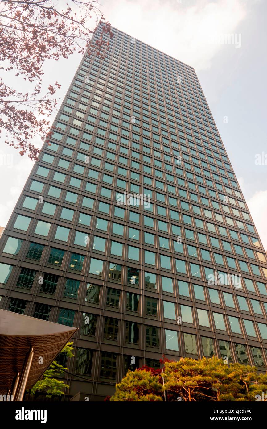 SK Group, April 21, 2022 : The headquarters of SK Group in Seoul, South ...