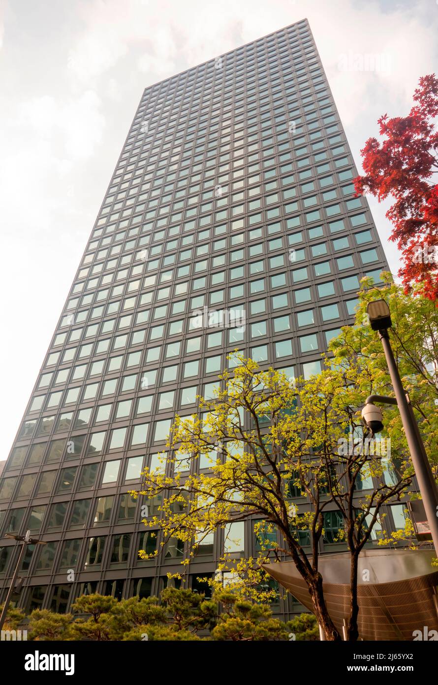 SK Group, April 21, 2022 : The headquarters of SK Group in Seoul, South ...