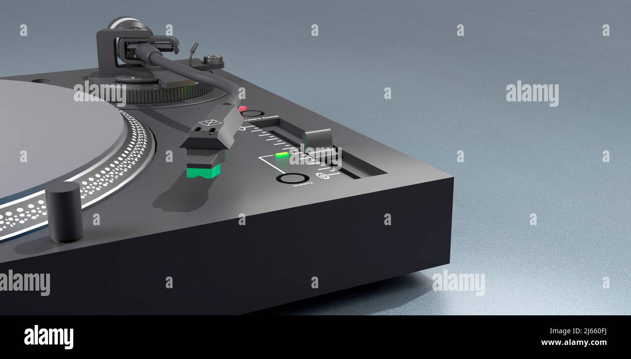 A black turntable abstract background. 3D render Stock Photo - Alamy