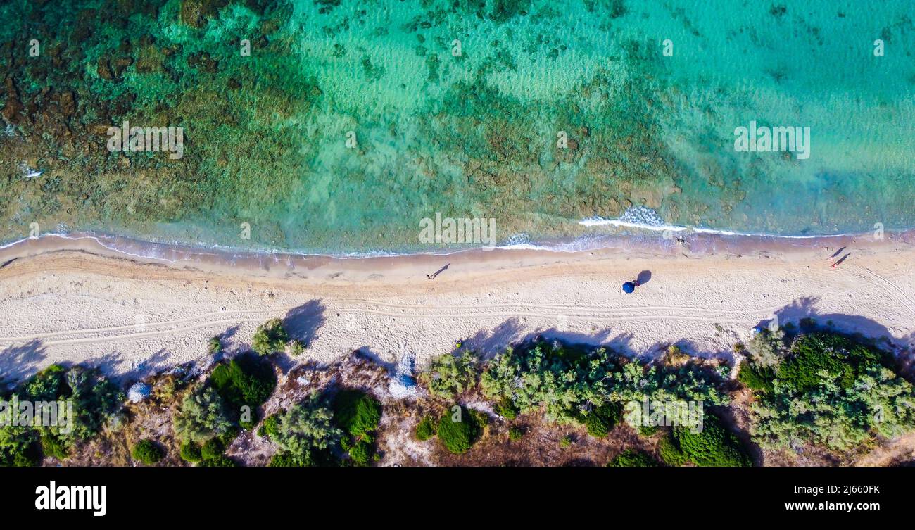 Famous beach of Salento in the Puglia region in southern Italy. The ...
