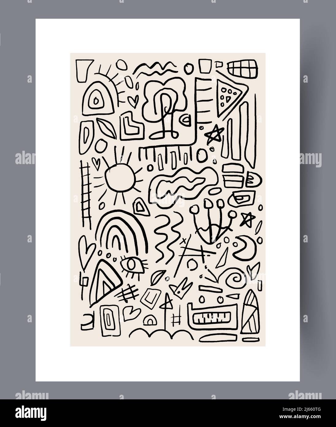 Printable wall art vector poster set vector Stock Vector Image & Art ...