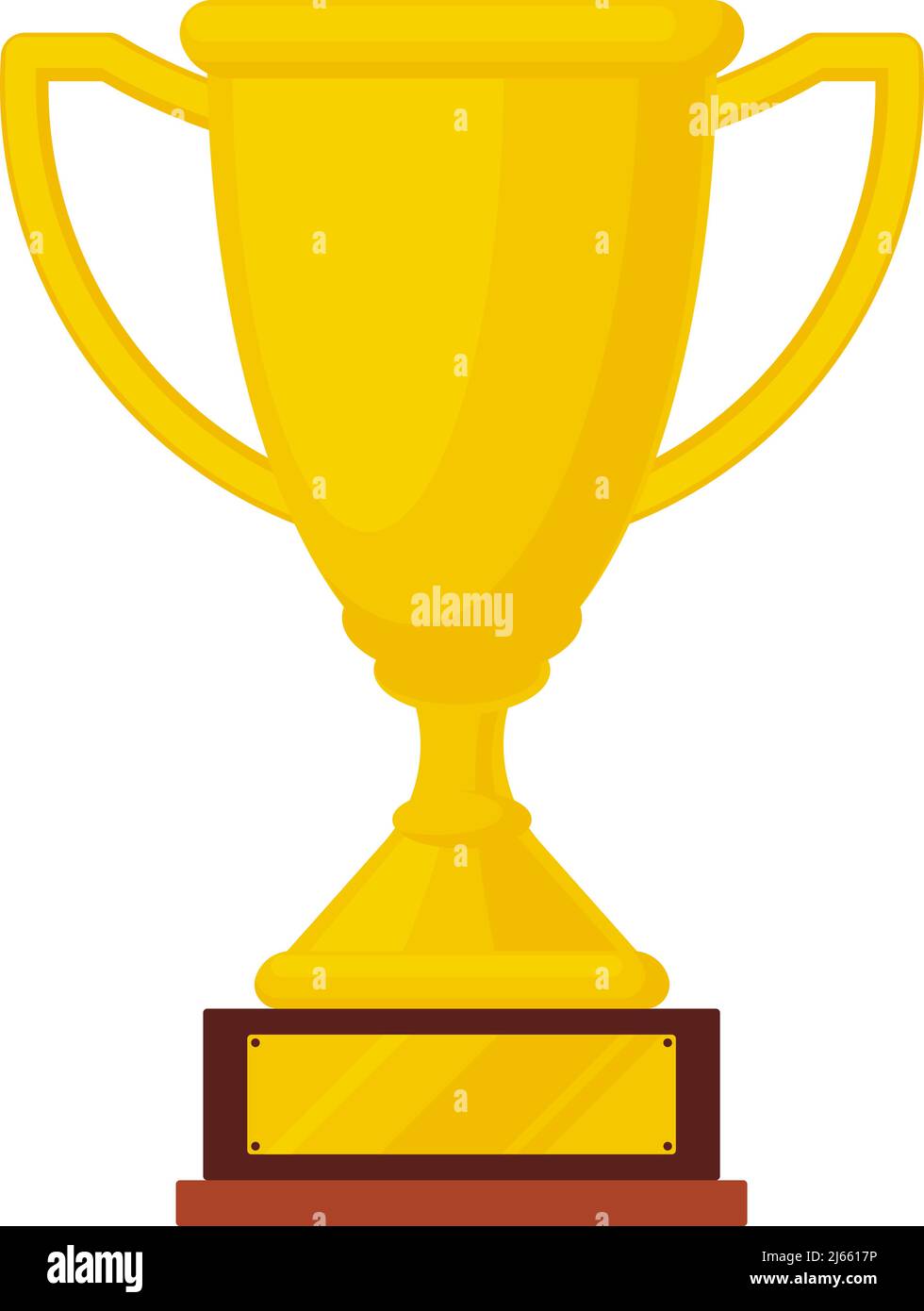 Winner trophy icon. The golden trophy vector is a symbol of victory in ...