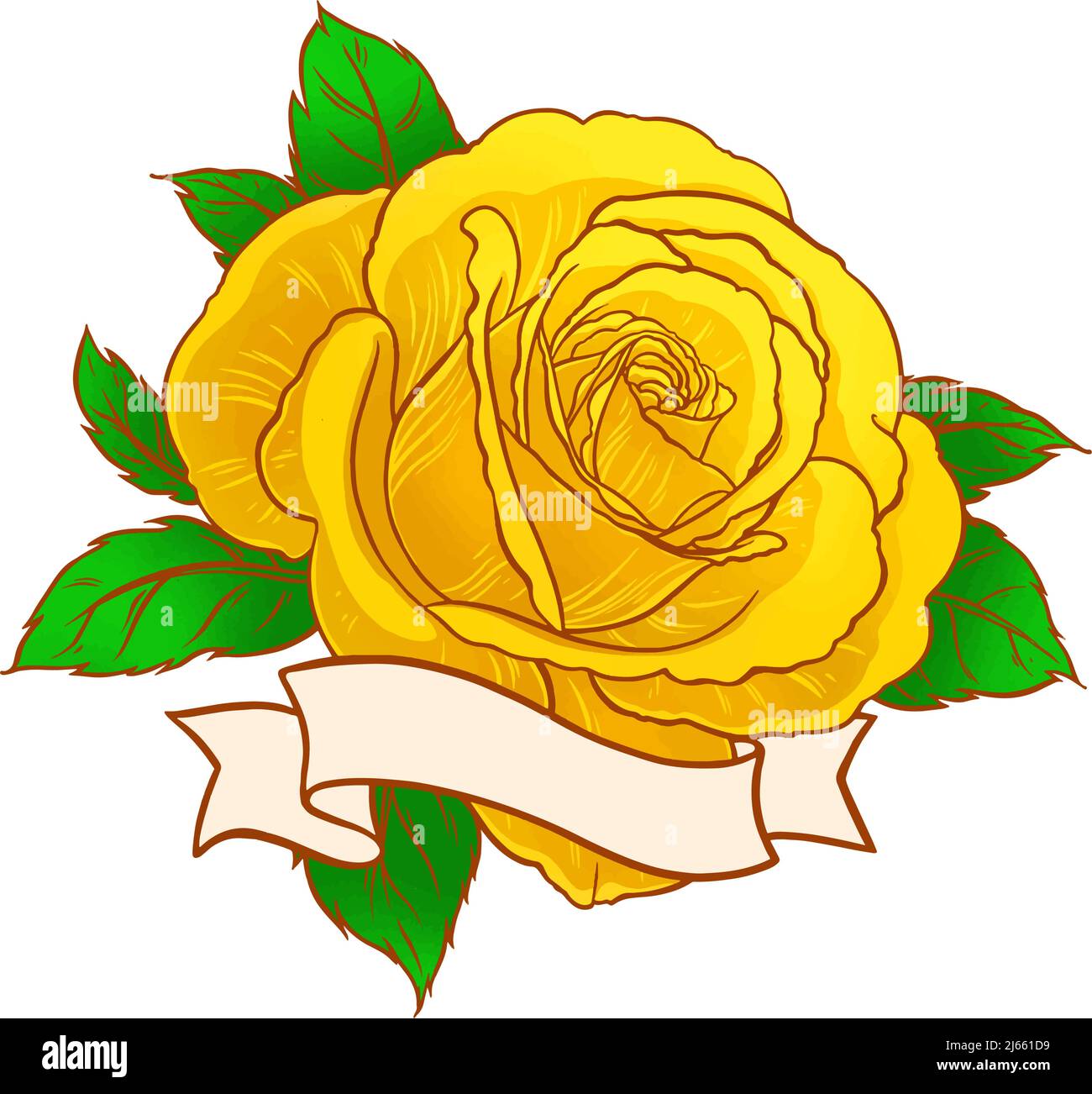 Yellow Rose Clipart