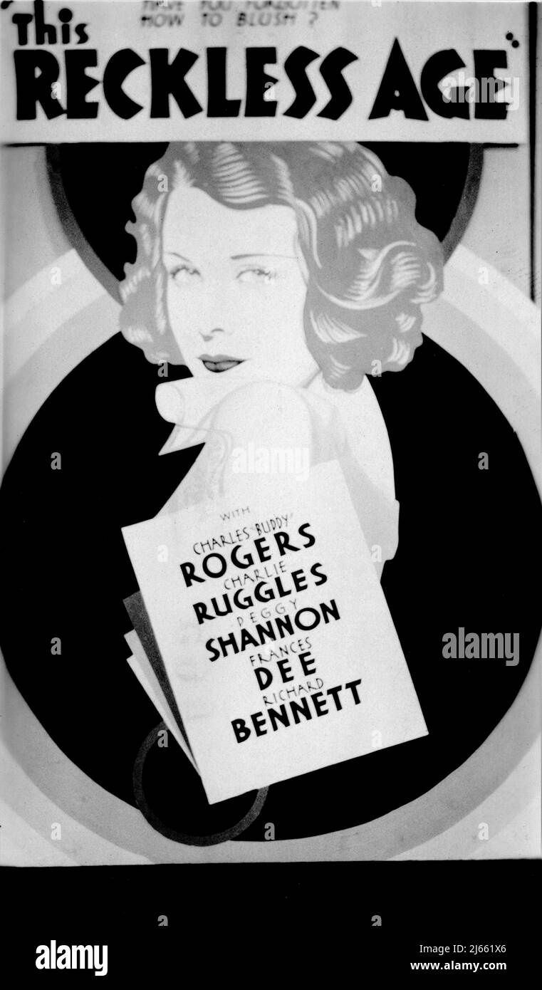 Hand Painted Display for FRANCES DEE in THIS RECKLESS AGE 1932 director ...