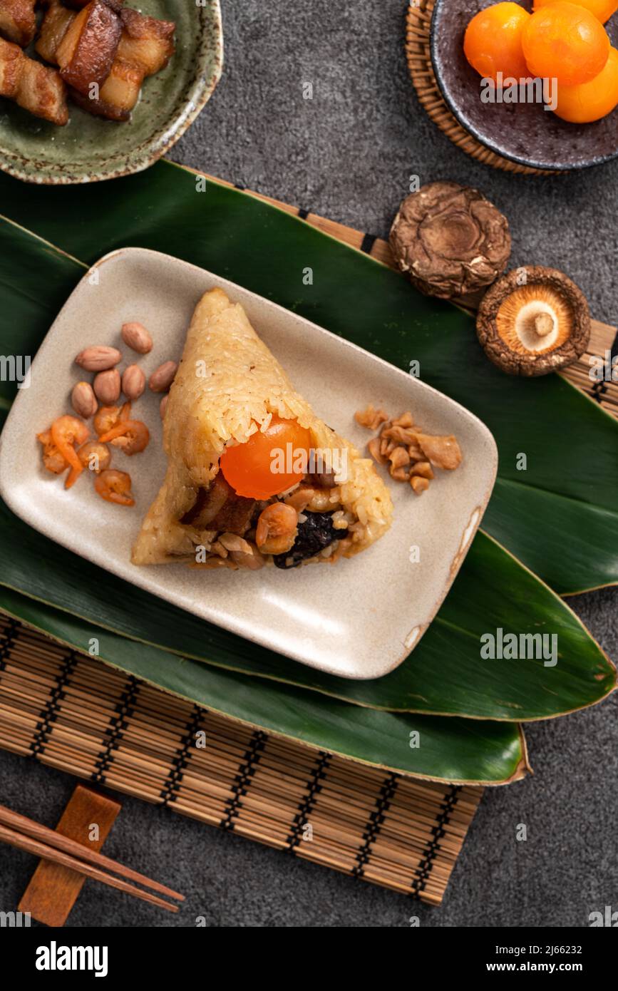 Zongzi, rice dumpling for Chinese traditional Dragon Boat Festival ...