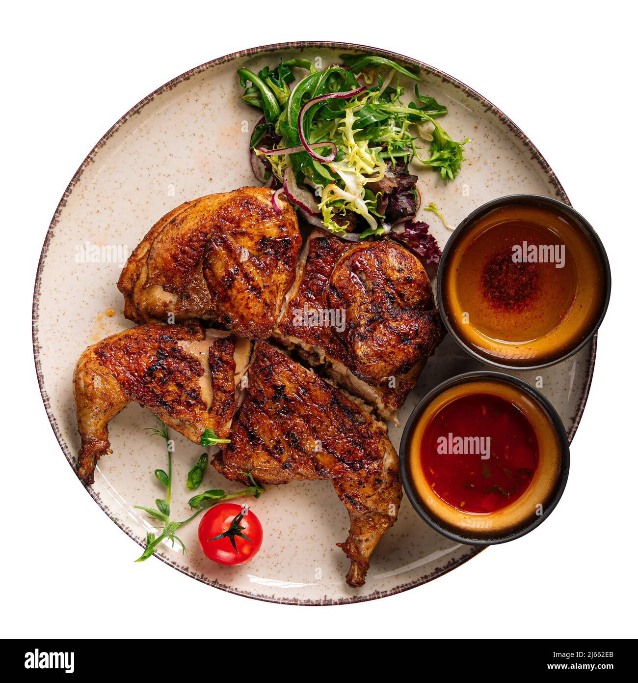 Top view roasted baked Cut Out Stock Images & Pictures - Alamy