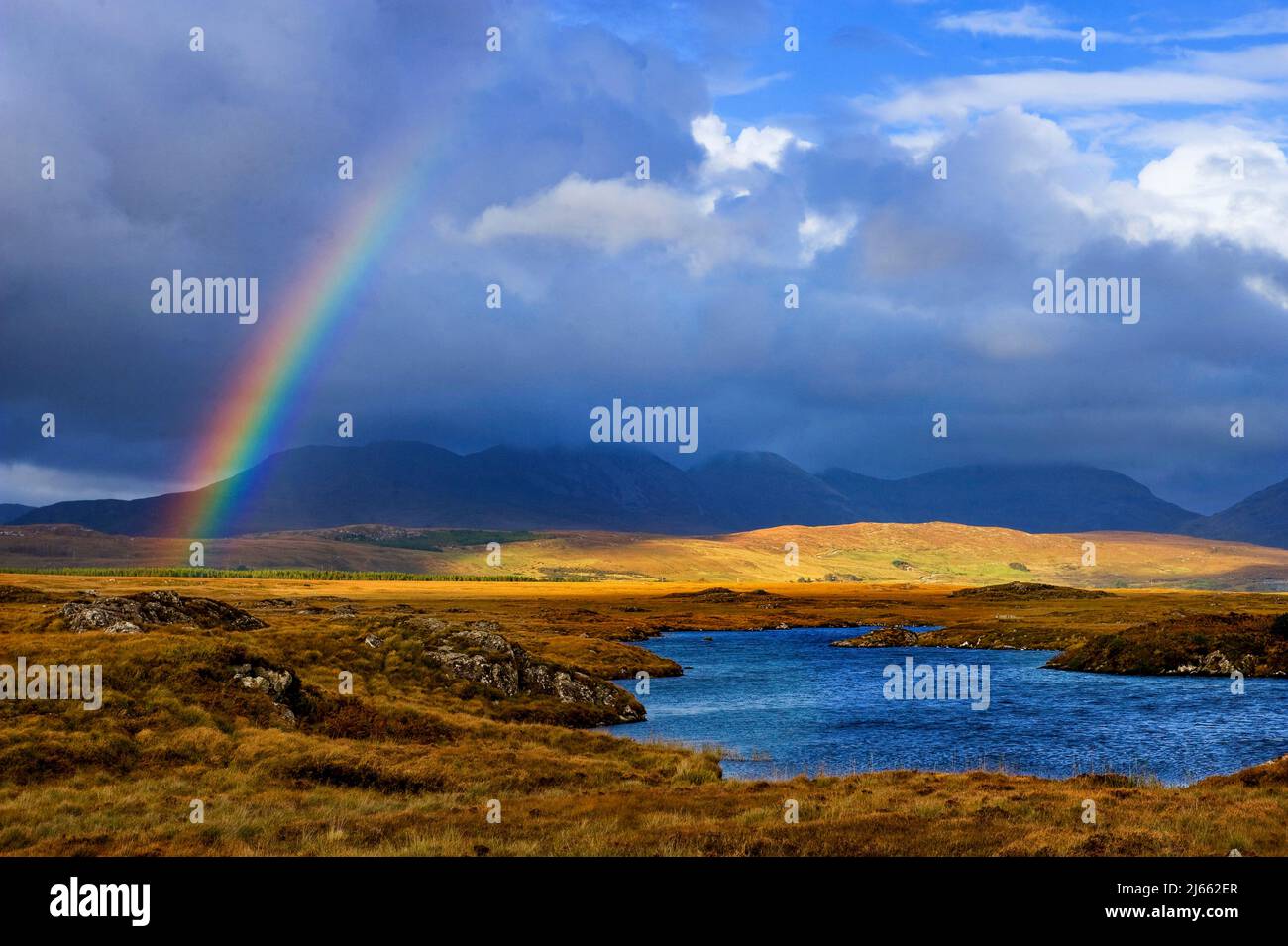 Roundstone Bog, Twelve Pins, Connemara, County Galway. Ireland Stock ...