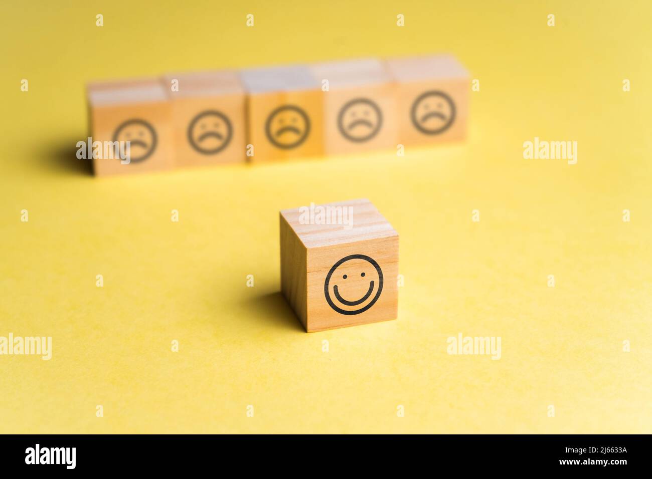 The concept of a good mood among the depressed and the sad Stock Photo ...