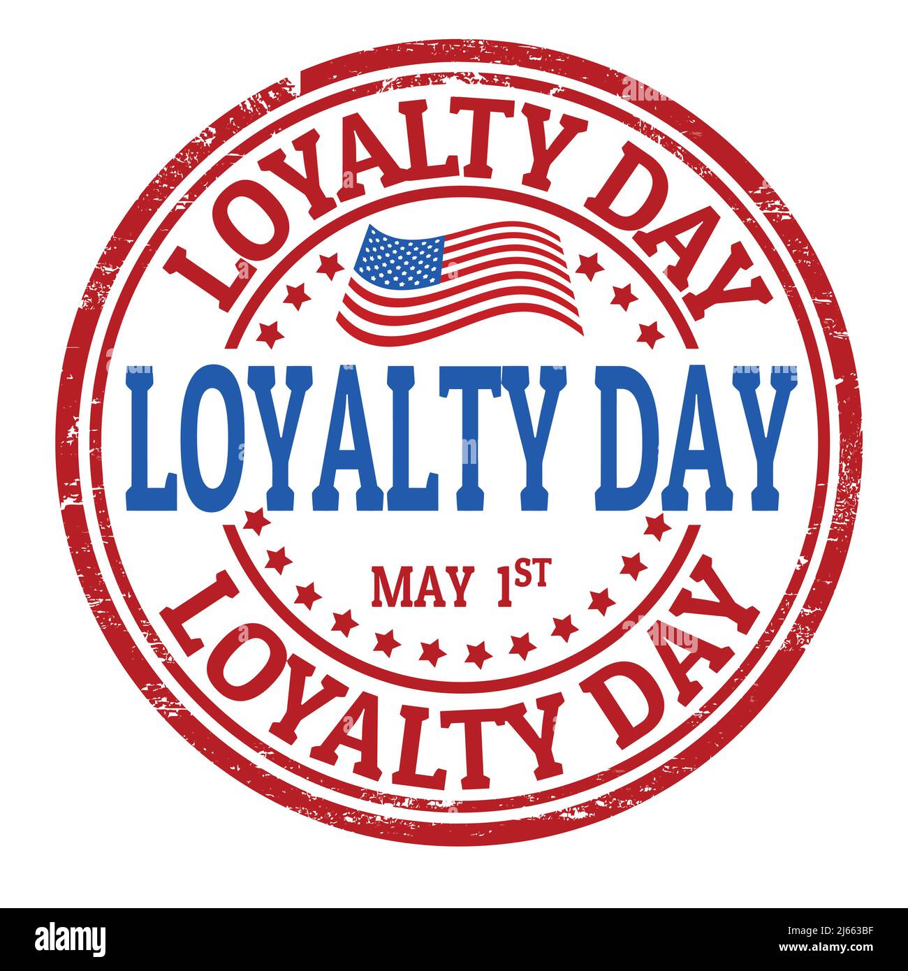 Loyalty day grunge rubber stamp on white background, vector ...