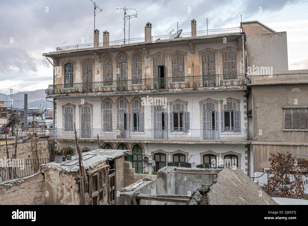 View of Damascus from Rooftop terrace, Syria Stock Photo - Alamy