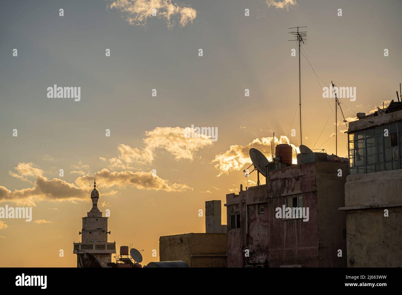 View of Damascus from Rooftop terrace, Syria Stock Photo - Alamy