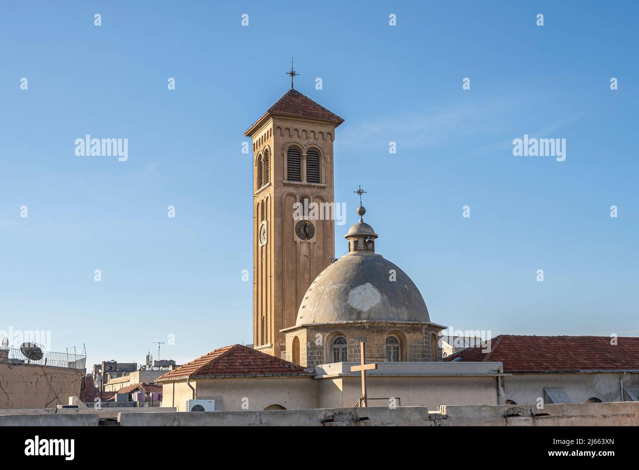 View of Damascus from Rooftop terrace, Syria Stock Photo - Alamy