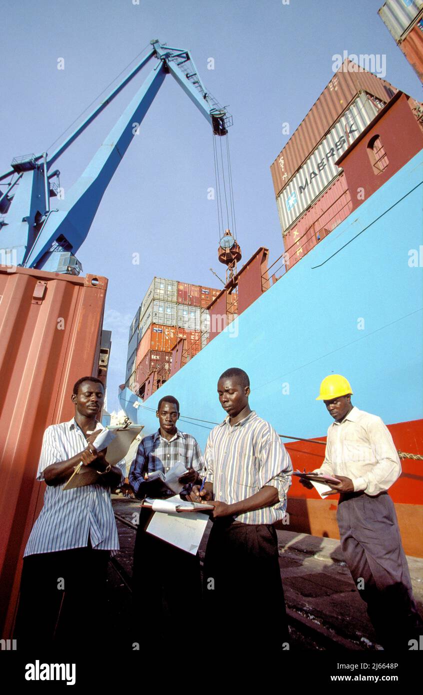 Ghana,Tema; container transport Stock Photo - Alamy