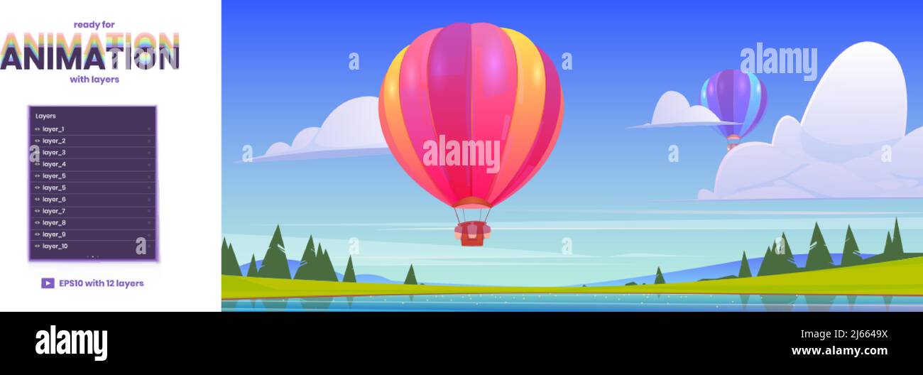 Animated Flying Balloons