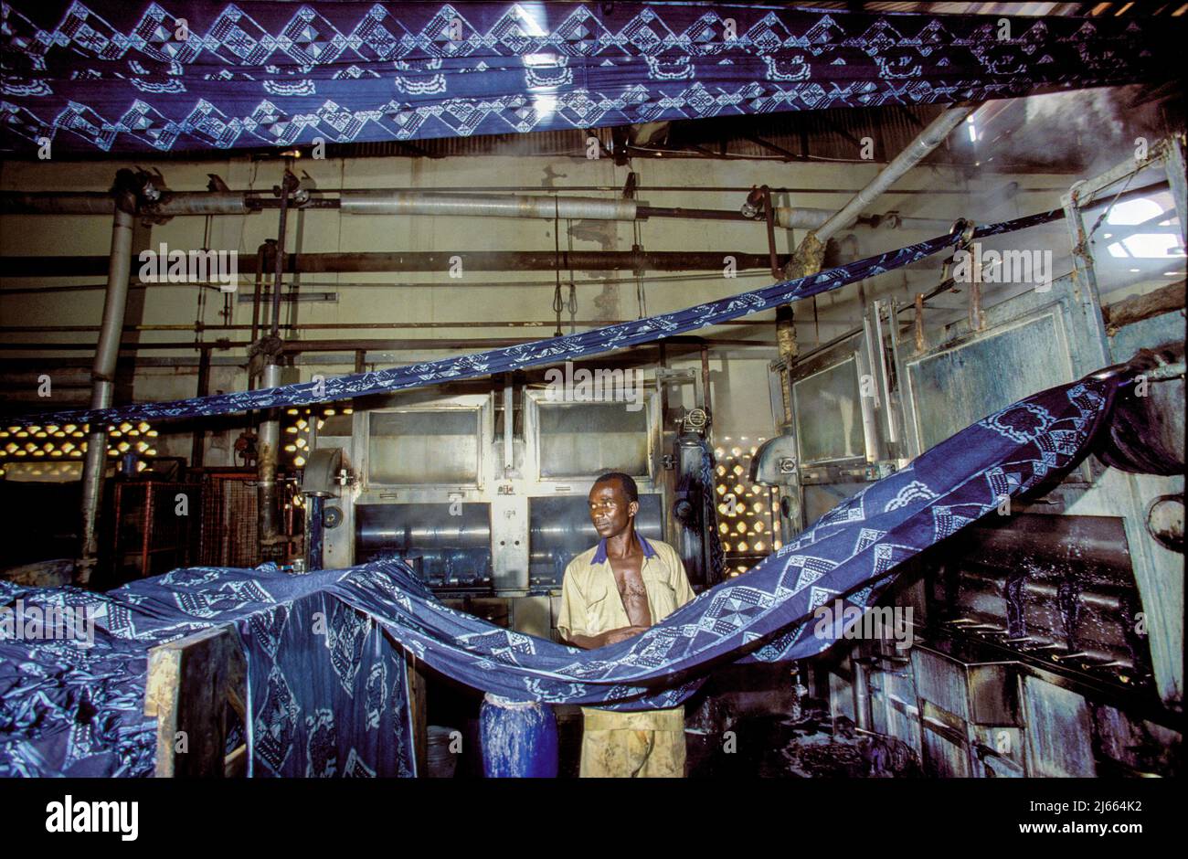 Ghana, Teema; A factory producing Batik fabrics Stock Photo - Alamy
